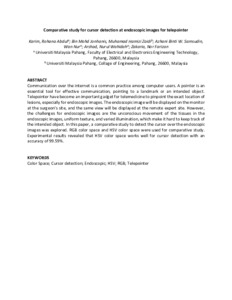 Comparative study for cursor detection at endoscopic images for telepointer - UMPSA-IR